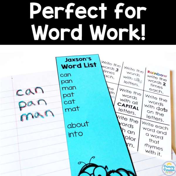 Word Lists: Editable for Word Work During Centers