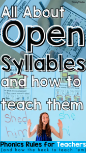 What are Open Syllables and 5 Simple Strategies to Teach Them