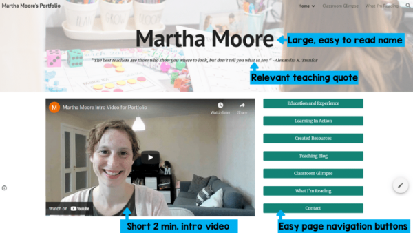 Create a Digital Teaching Portfolio for Free Using Google Sites