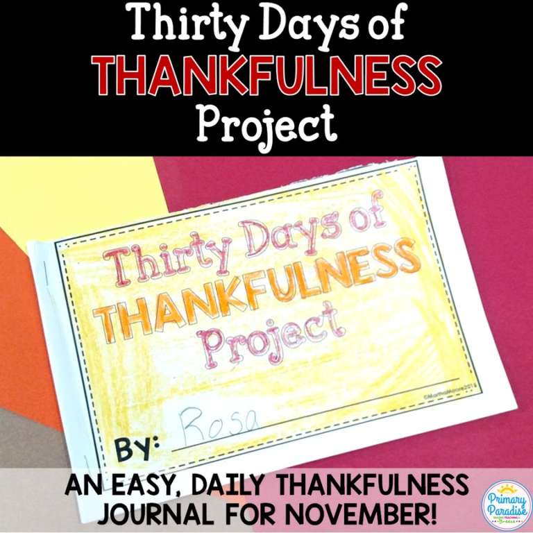 30 Days of Thankfulness Journal
