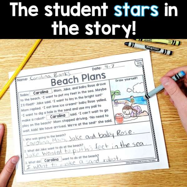 Long Vowel Reading Passages: Personalized Comprehension Passages