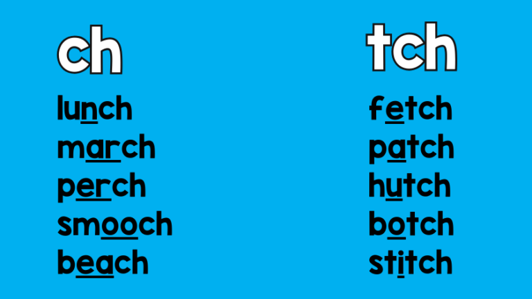 How to Know When to Use tch and ch