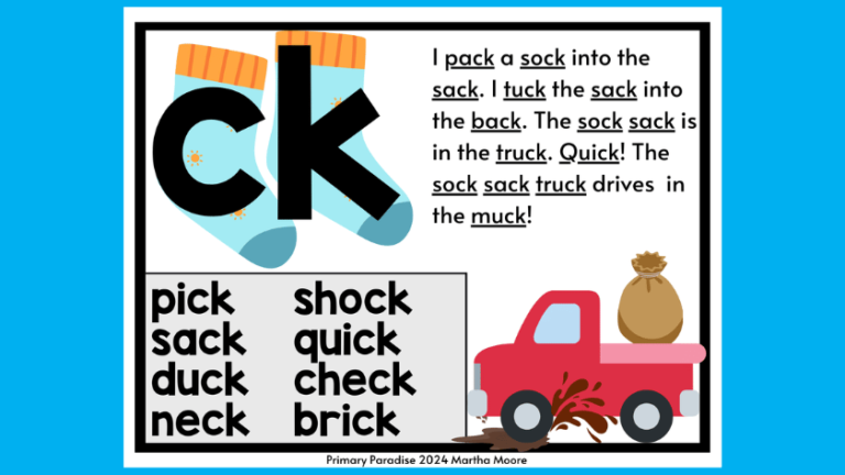 CK vs K Explained and How to Teach It Phonics Rules for Teachers