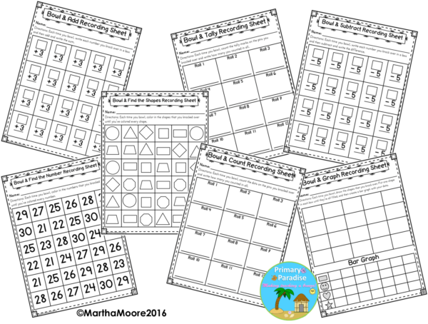 Dollar Tree Bowling Math Centers