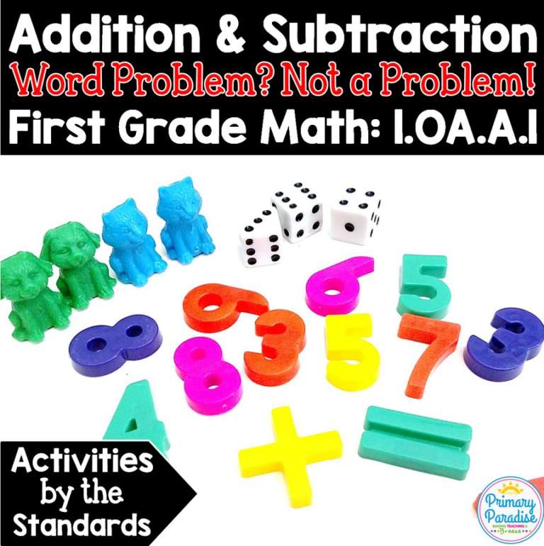 1.OA.A.1 Activities for First Grade: Addition & Subtraction Word Problems