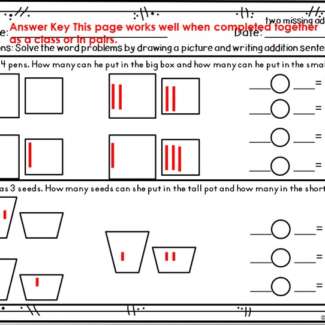 1.OA.A.1 Activities for First Grade: Addition & Subtraction Word Problems