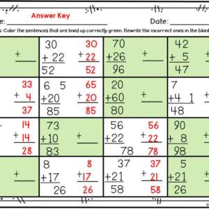 Addition Within 100: 1.NBT.C.4 First Grade Common Core Math