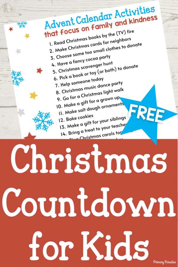 Christmas Advent Calendar: Simple Countdown Activities for Kids