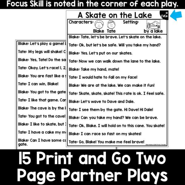 Decodable Partner Plays CVC and CVCe: For Fluency Practice