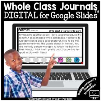 Whole Class Journals: Digital for Google Slides: Distance Learning