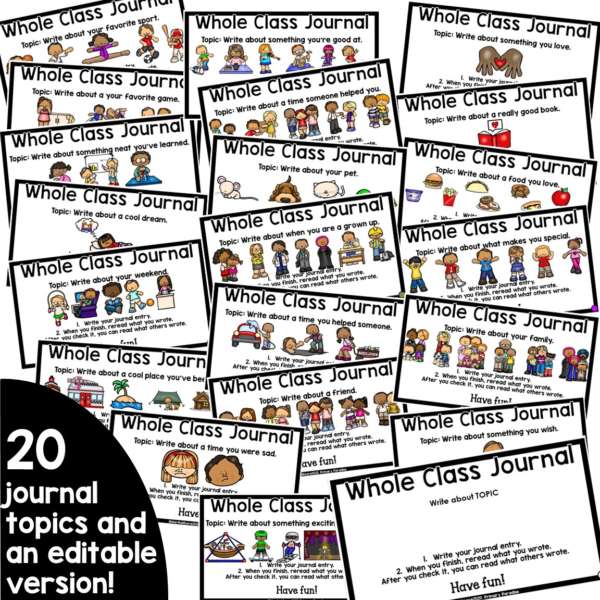 Whole Class Journals: Digital for Google Slides: Distance Learning