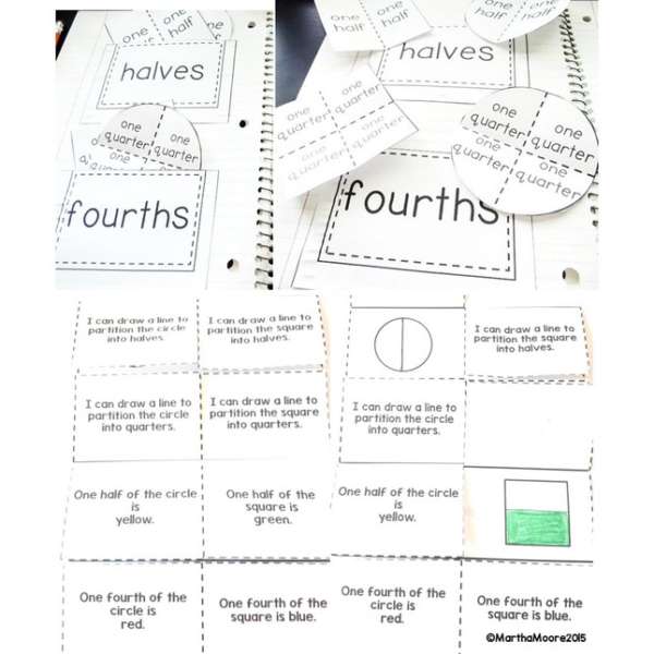 Halves Half Fourths Quarters: Partitioning Shapes 1.G.A.3