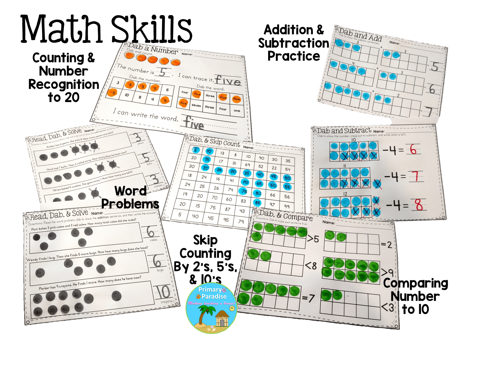 Dab & Learn Number Sense Math Activities