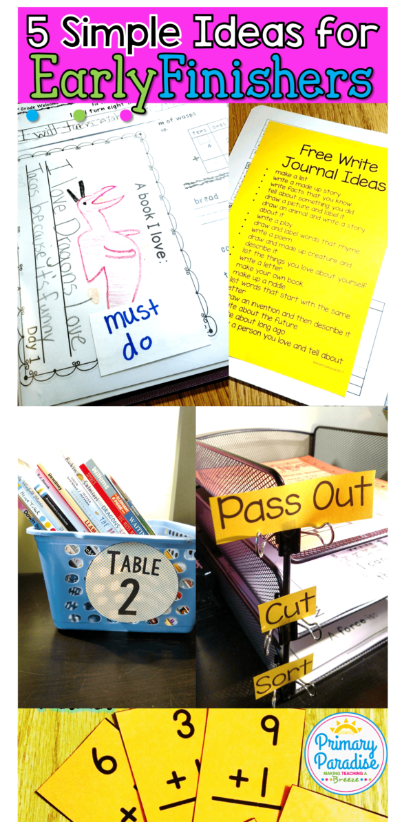 Early Finishers: 5 Simple Ideas for Your Fast Finishers