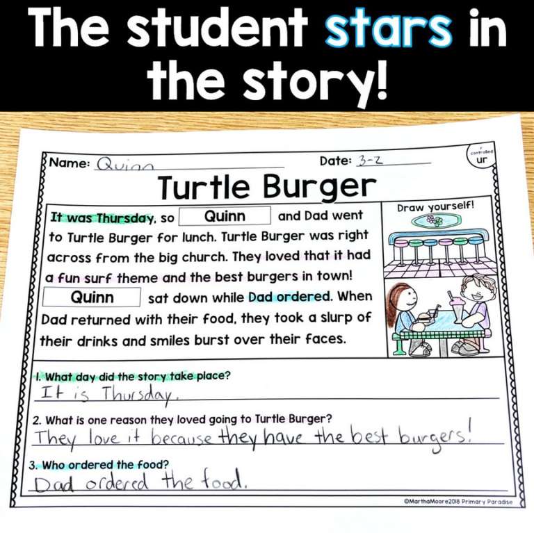 R Controlled Vowels: PERSONALIZED Comprehension Passages